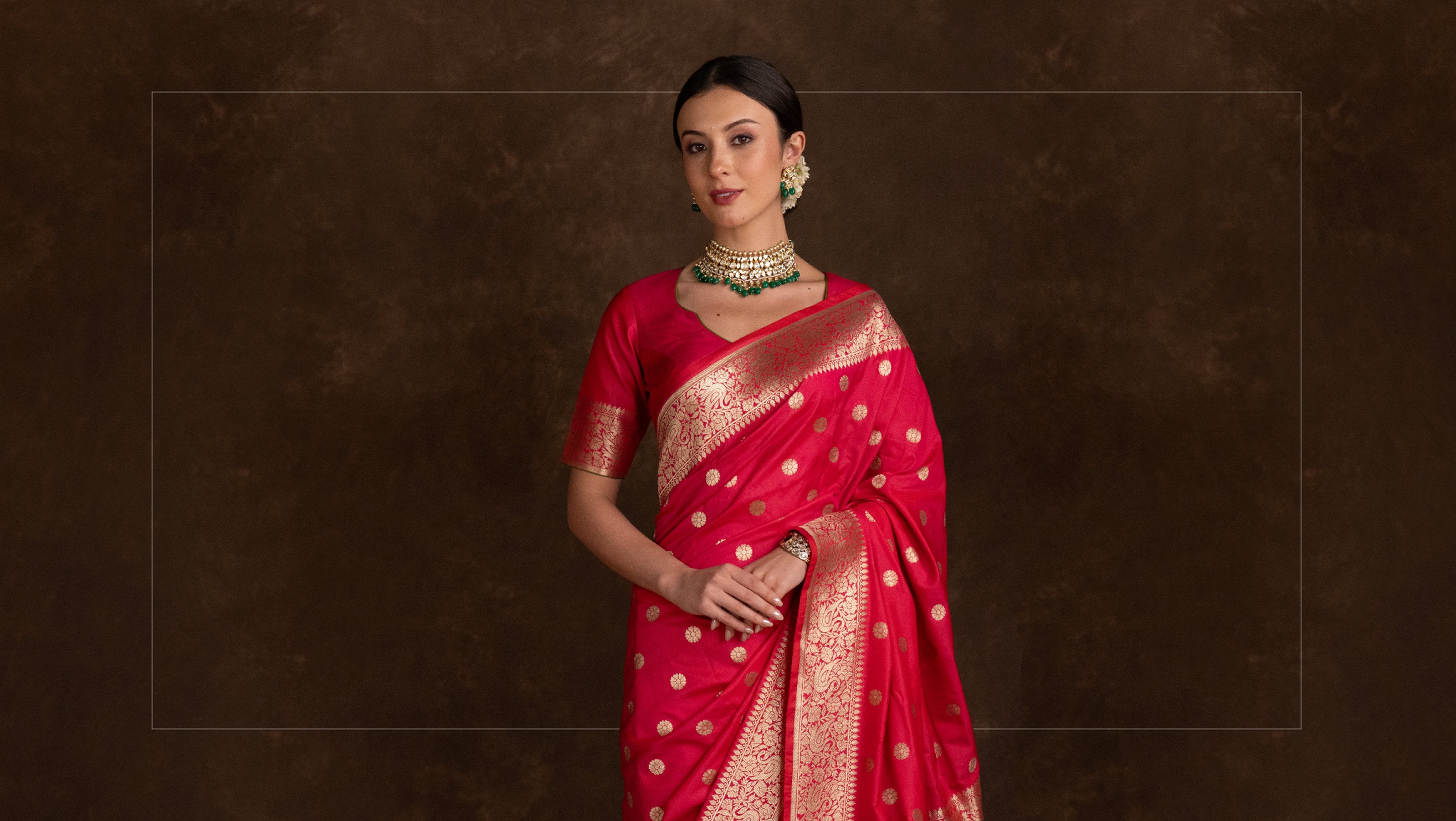 Buy Latest & Trendy Bunkar Saree Online | Tajore